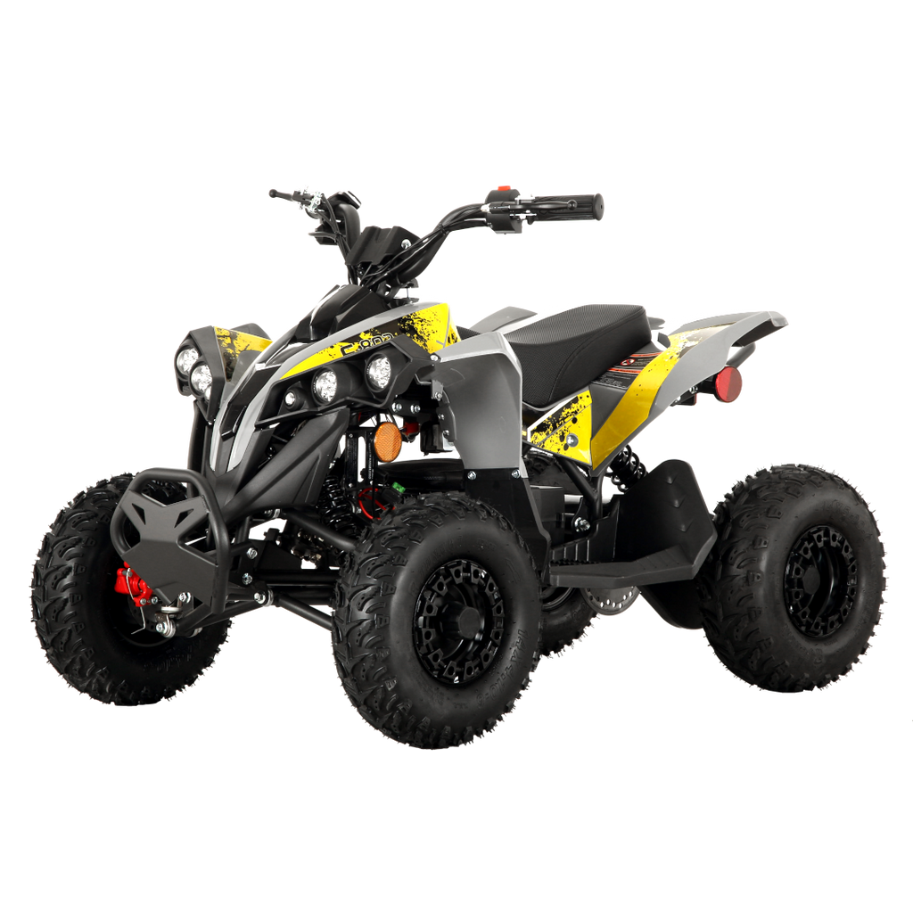 Pioneer 1200W Kids ATV 4 Wheeler with 14" Tires - Yellow – Rosso Motors ...