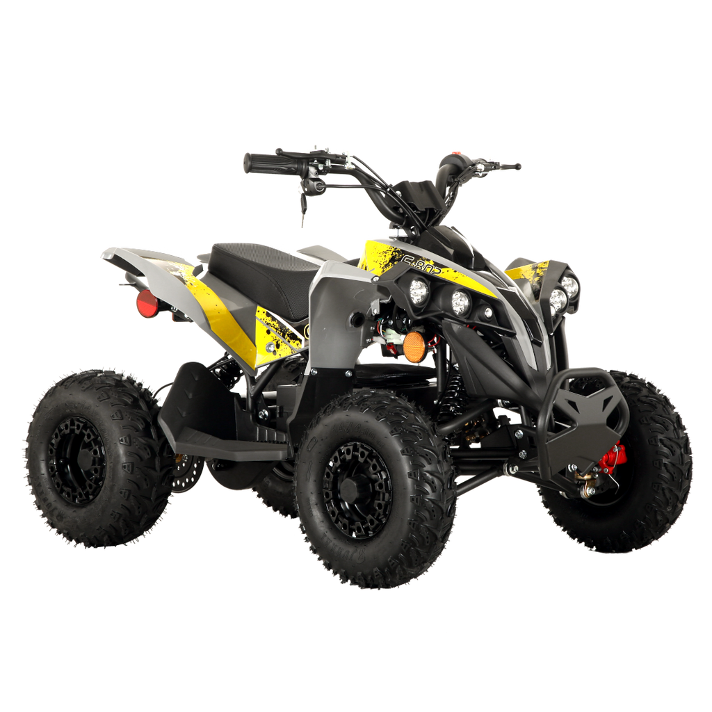 Pioneer 1200W Kids ATV 4 Wheeler with 14" Tires - Yellow – Rosso Motors ...